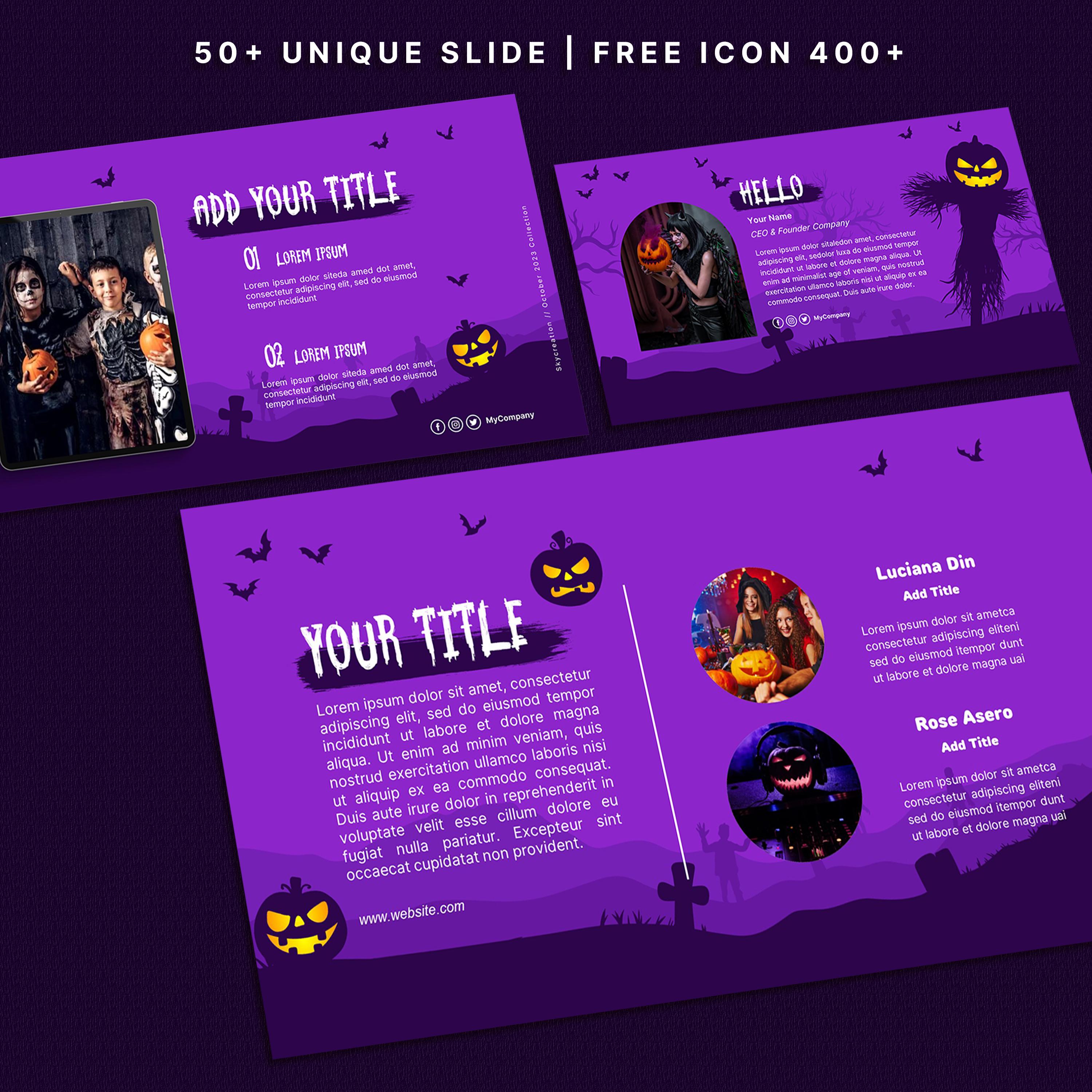 Spooky Halloween Powerpoint Template | Ideal for Presentation Business ...
