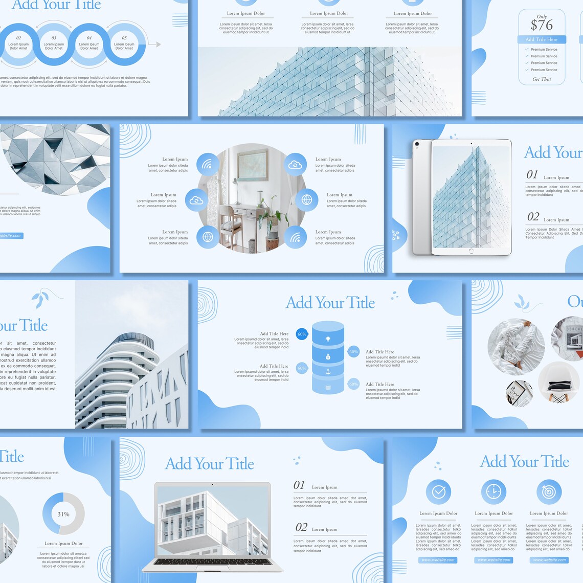 Blue Powerpoint Template | Presentation Slide | PPT Magezine Style ...
