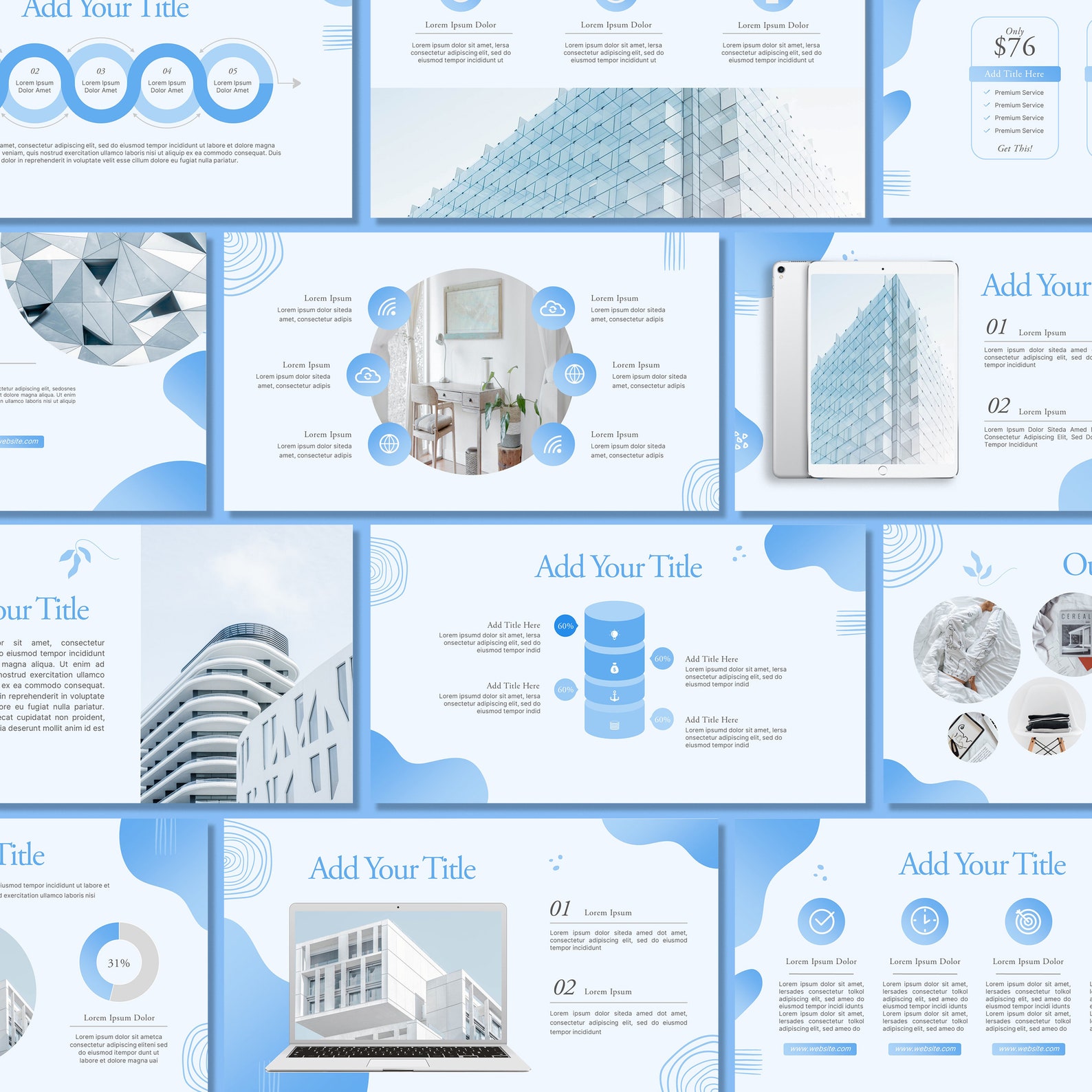 Blue Powerpoint Template | Presentation Slide | PPT Magezine Style ...