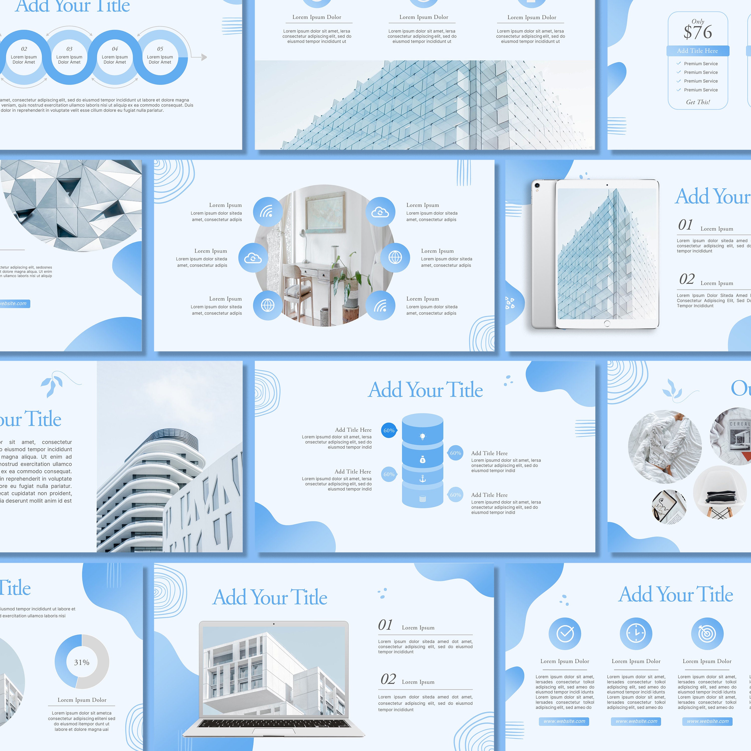 Blue Powerpoint Template | Presentation Slide | PPT Magezine Style ...