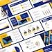 Yellow Blue Powerpoint Template | Report Presentation | Business Slide ...
