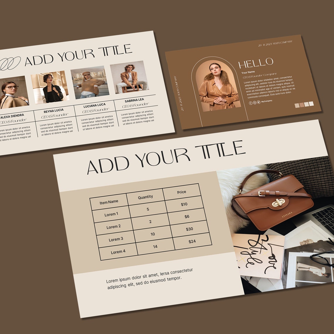 BROWN Minimal Powerpoint Template | Persentation Slide | PPT Minimalist ...