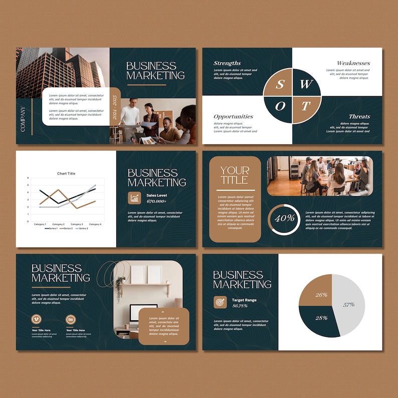 Simple Powerpoint Template | PPT Dark Green | Business Presentation ...