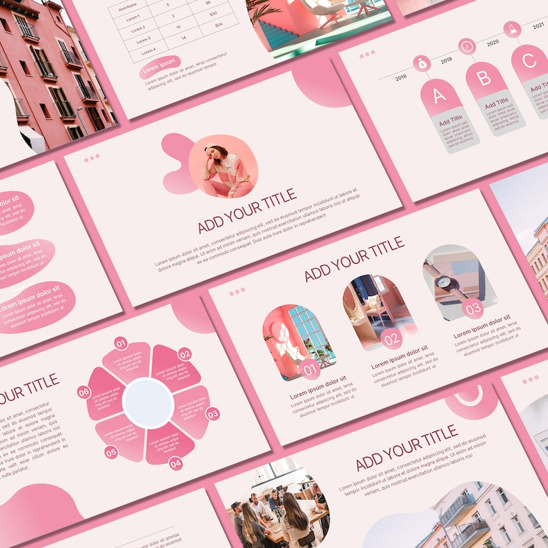 Pink Powerpoint Template | PPT Magezine Style | Business Persentation ...