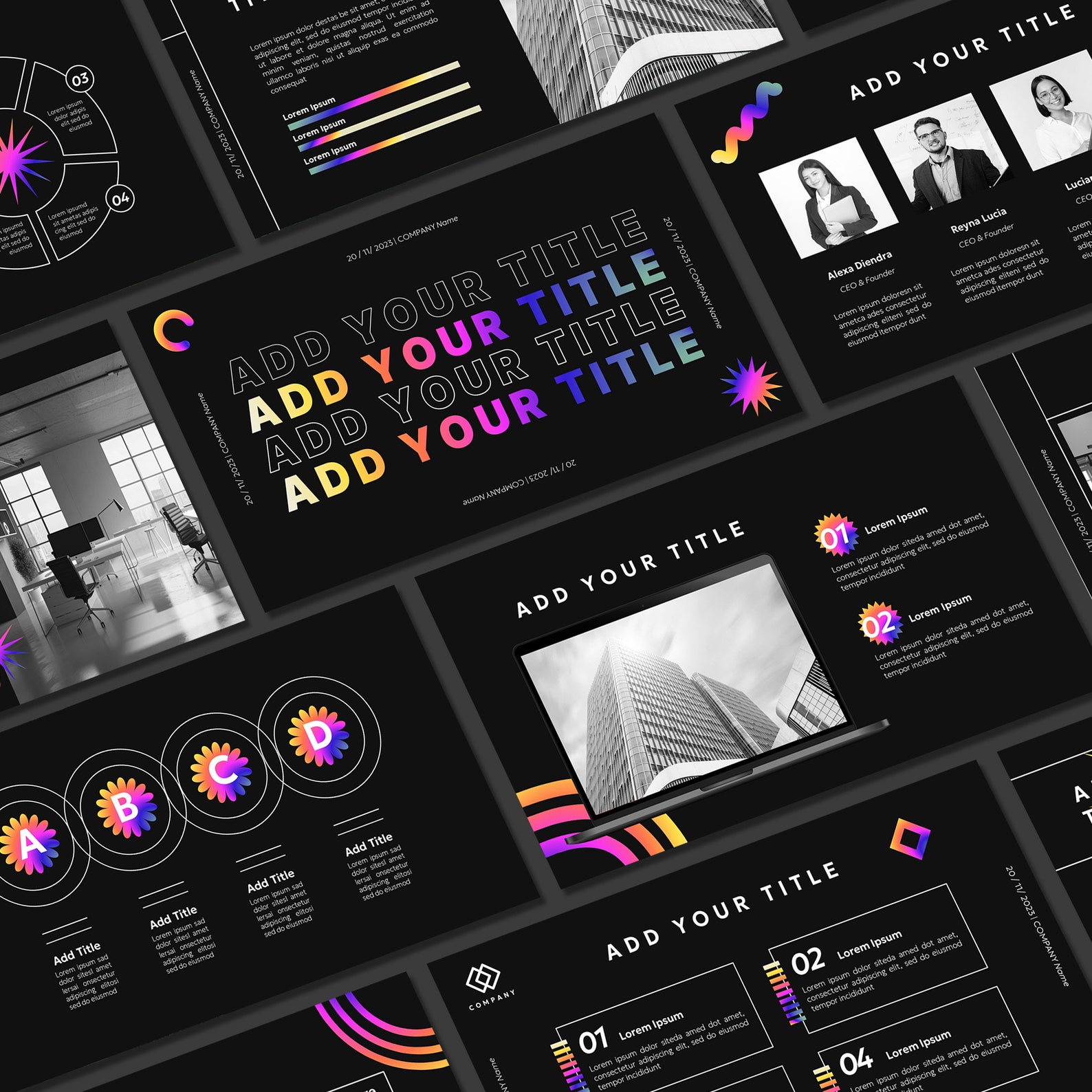 Black Gradient Powerpoint Template | Business Presentation | PPT ...