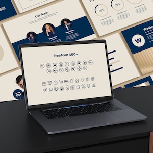 Minimal Blue Powerpoint Template | PPT Minimalist | Persentation Slide ...