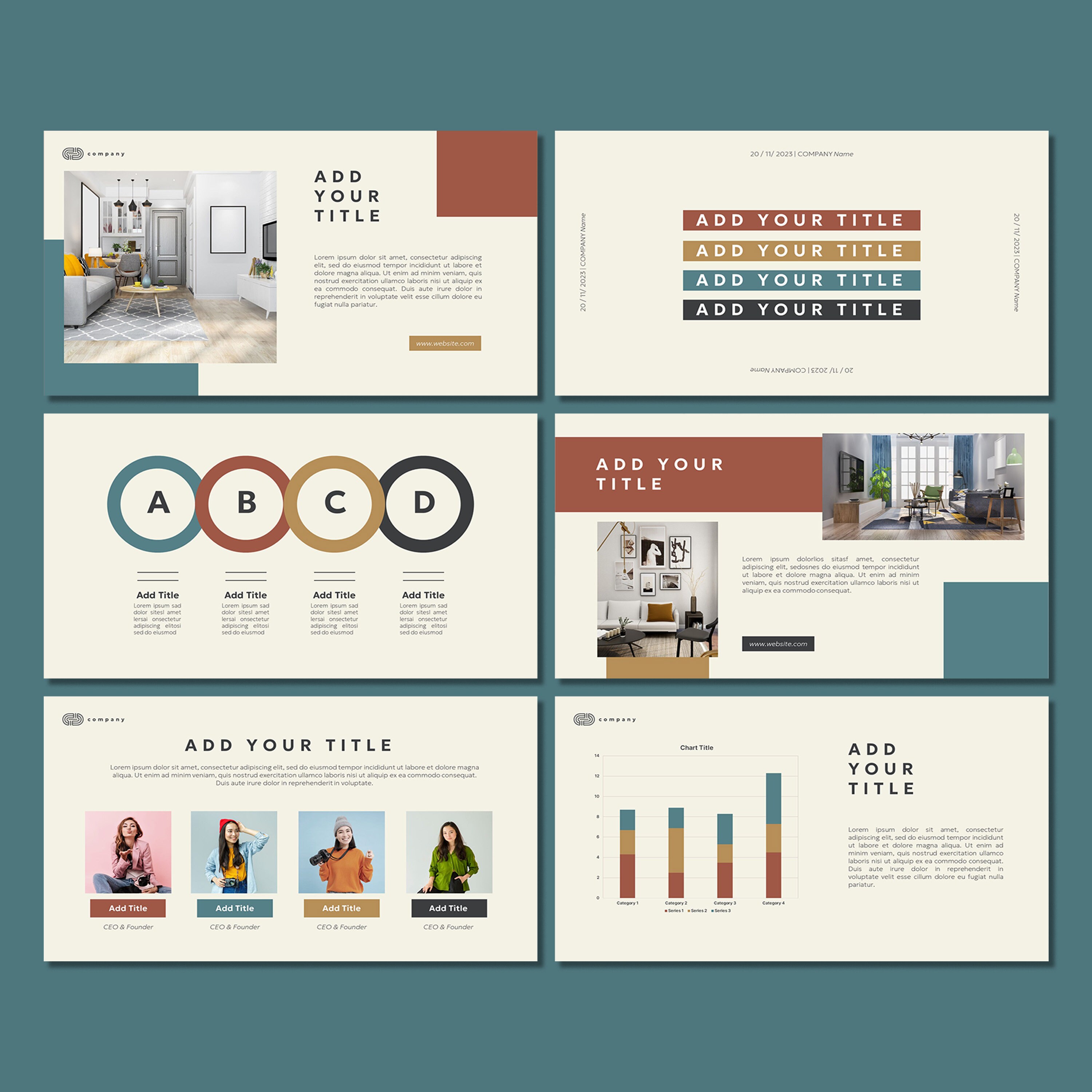 Flat Powerpoint Template | PPT Minimalist | Presentation Slide ...