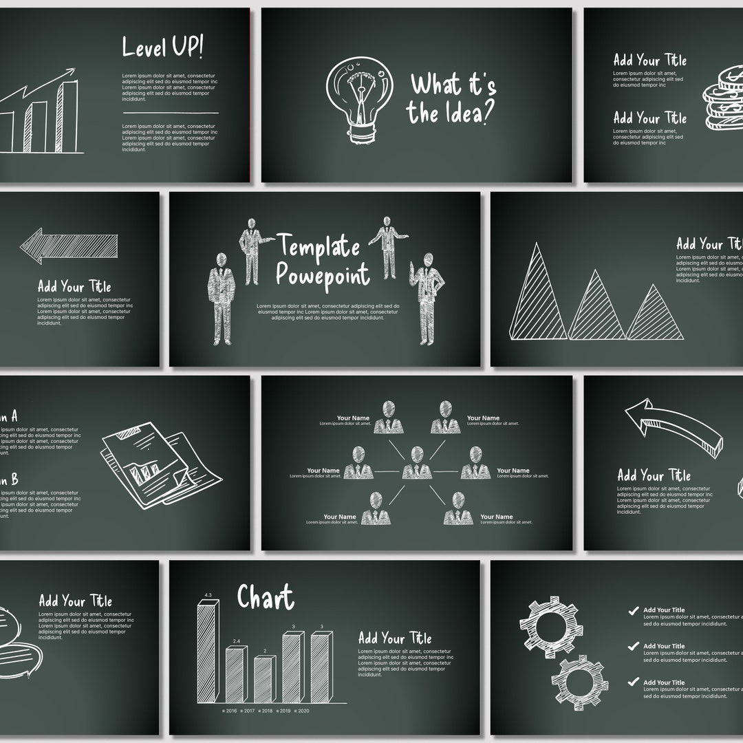 Hand Drawn Powerpoint Template | PPT Chalk Board | Creative Pesentation | Clean and Modern ...