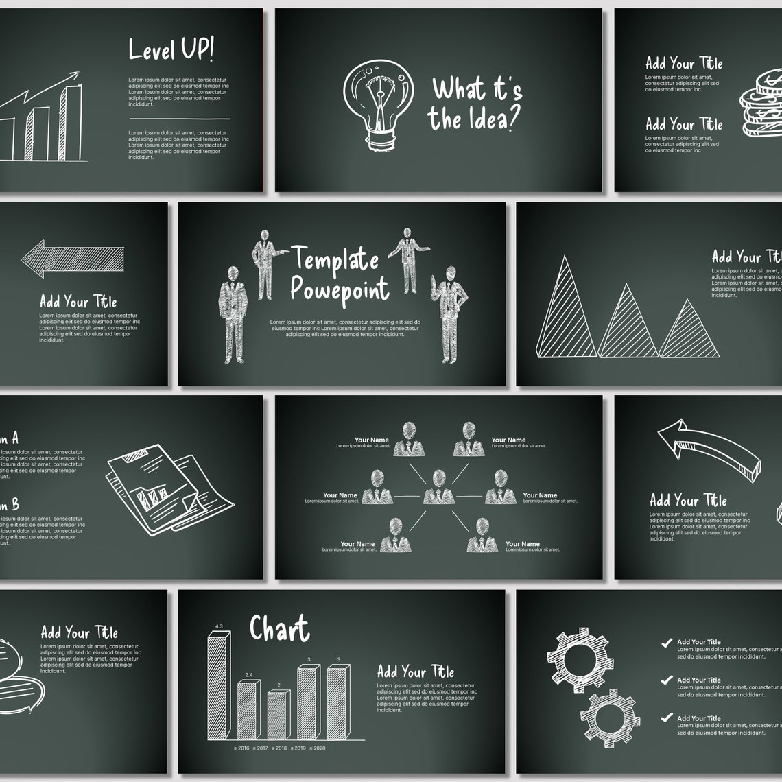 Hand Drawn Powerpoint Template | PPT Chalk Board | Creative Pesentation ...