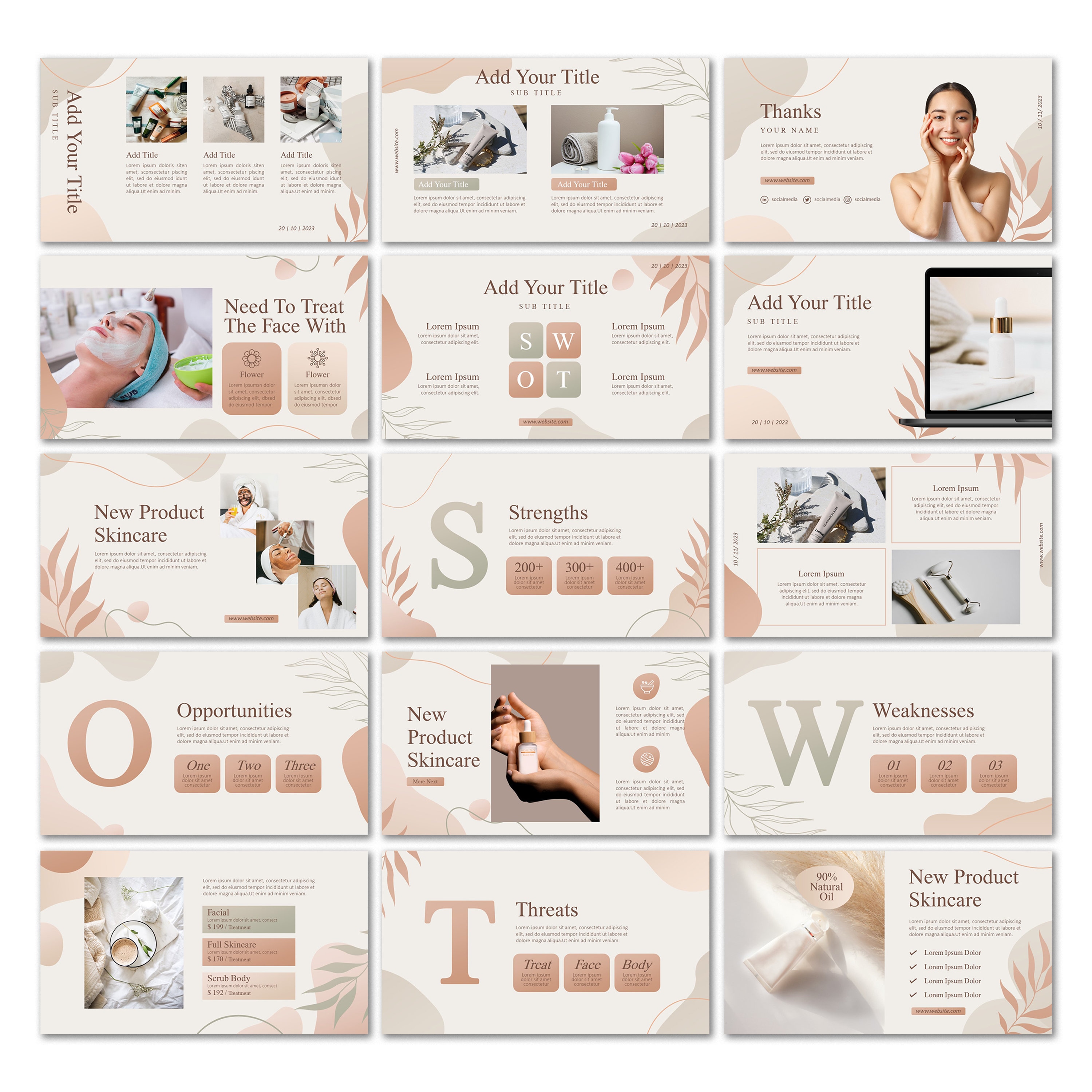 Beauty Powerpoint Template | PPT Minimalist | Presentation Slide | Business Strategy | Pitch ...