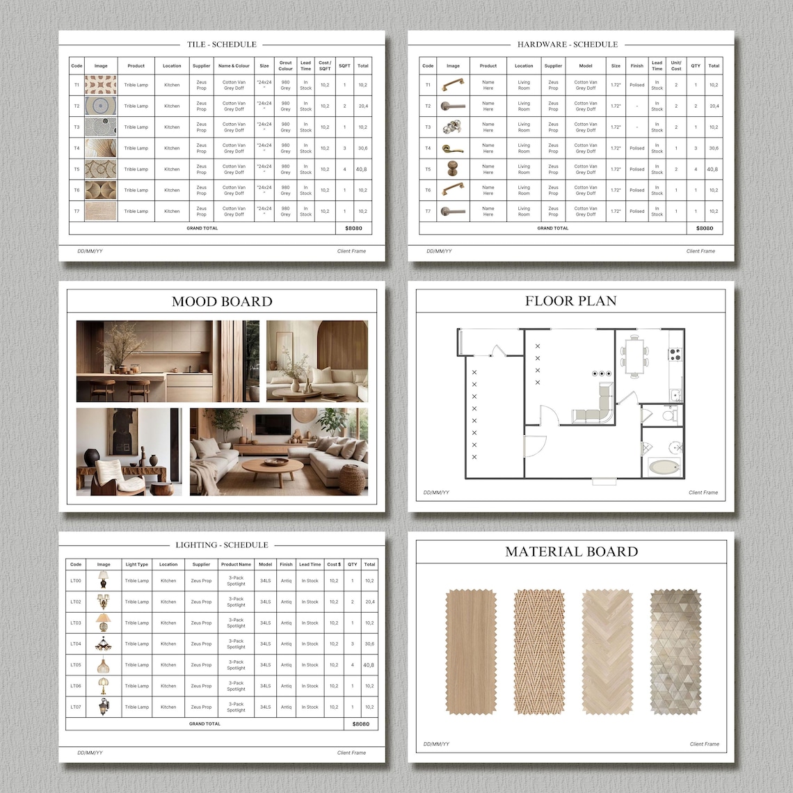 FF&E Schedule Project | Interior Design Comprehensive | Furniture ...