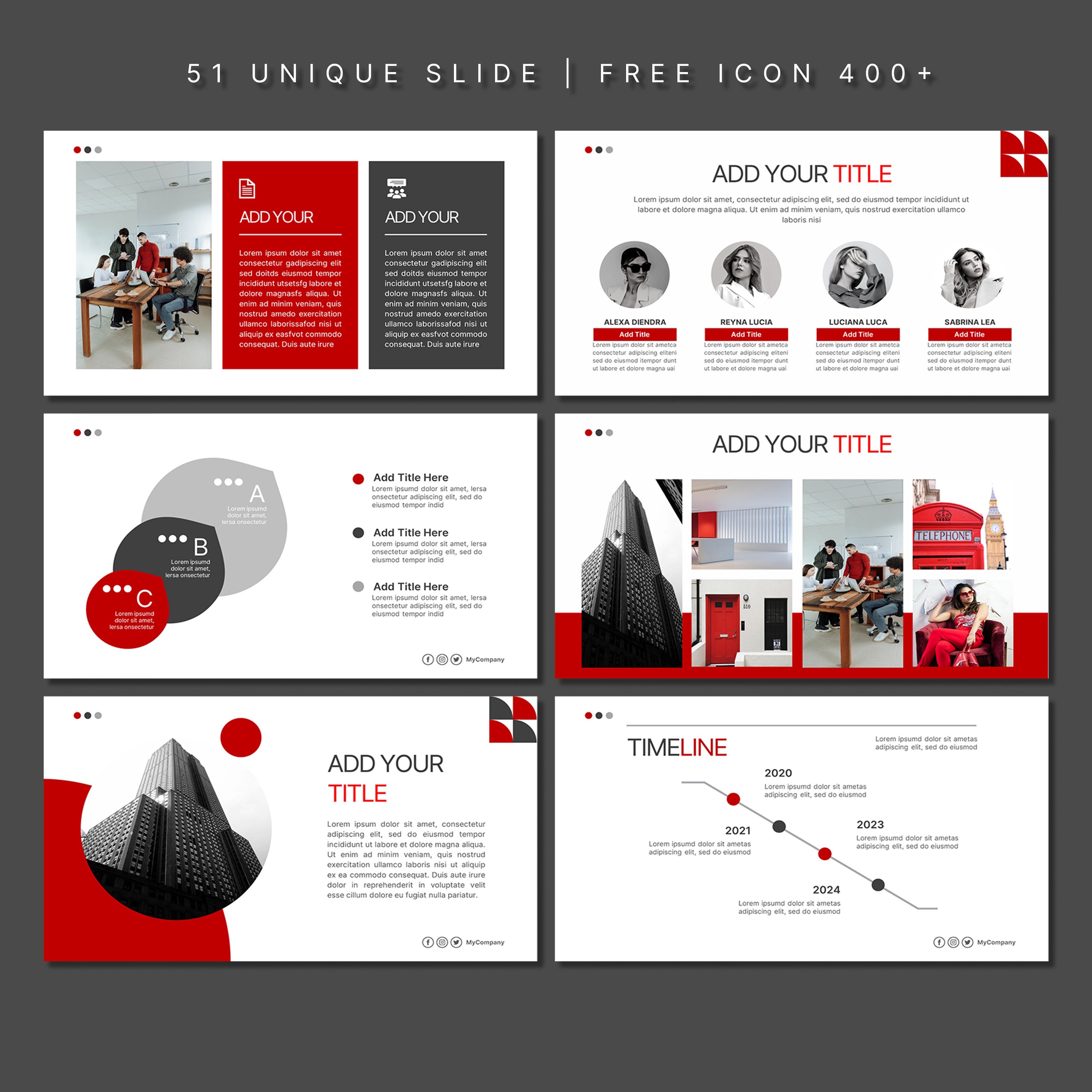 Red Powerpoint Template Business | Magezine Style PPT | Car Pesentation ...