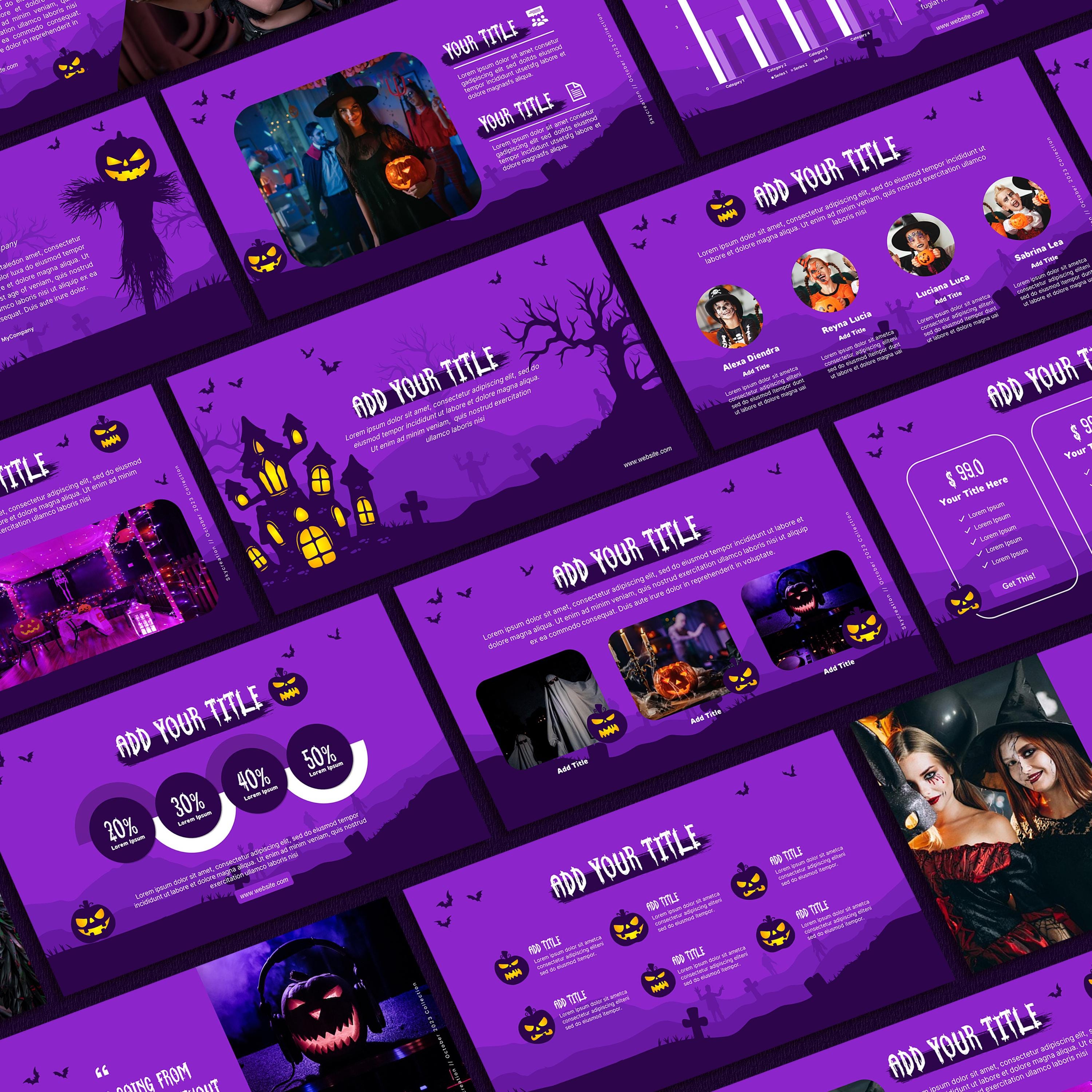 Spooky Halloween Powerpoint Template | Ideal for Presentation Business ...