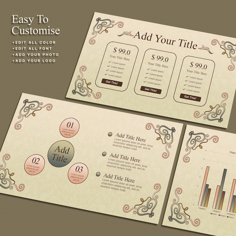 Retro Classic Powerpoint Template - Ideal for Business Meetings & Class ...