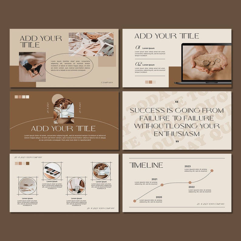BROWN Minimal Powerpoint Template | Persentation Slide | PPT Minimalist ...