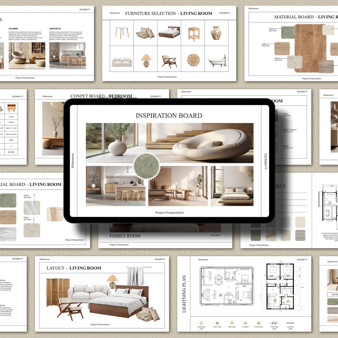 White Interior Design Presentation Template | Client Project ...
