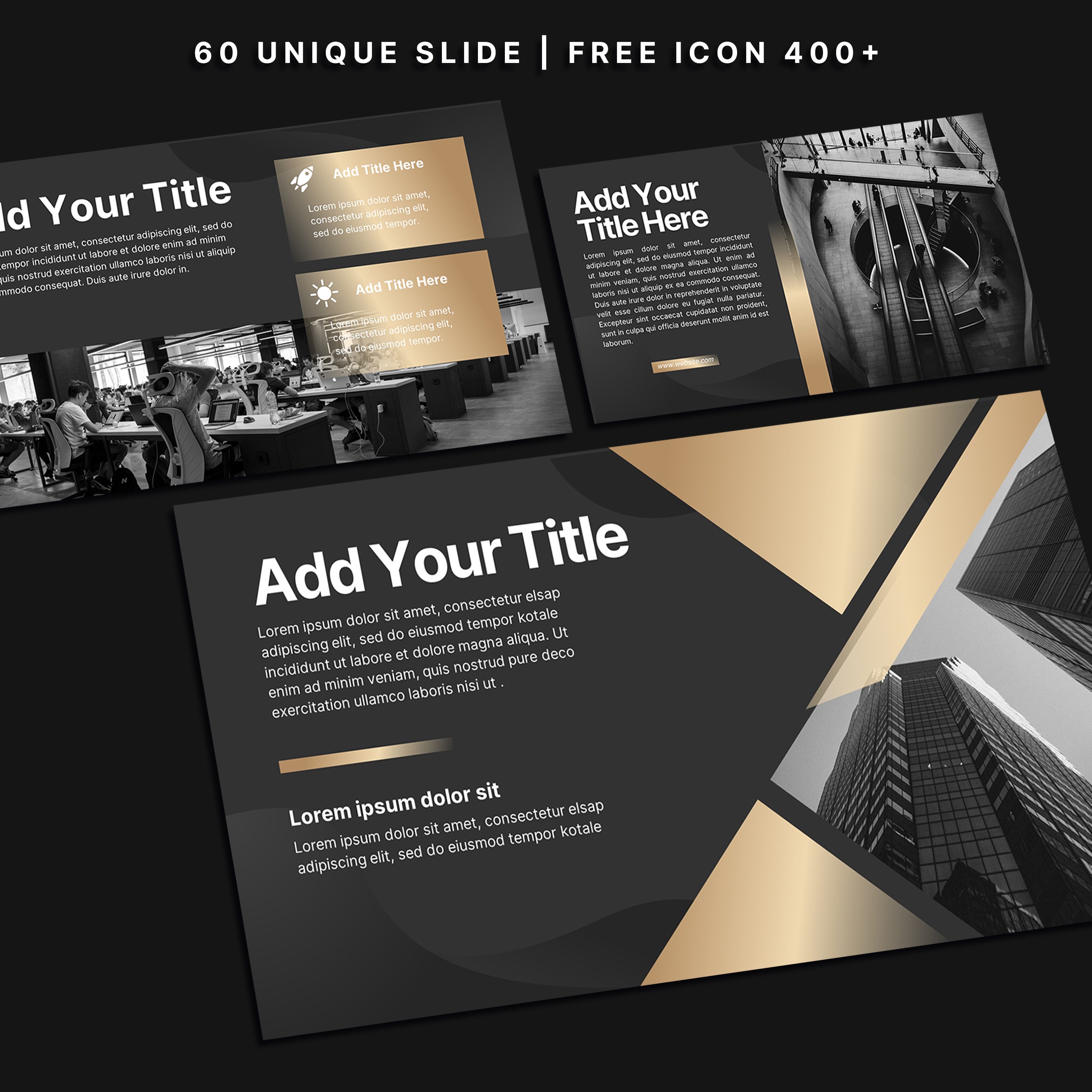 Black Gold Powerpoint 2026, Powerpoint Template, Persentation Slide ...
