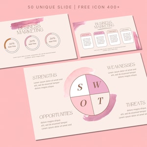 Brush Powerpoint Template | PPT Pink | Business Presentation ...