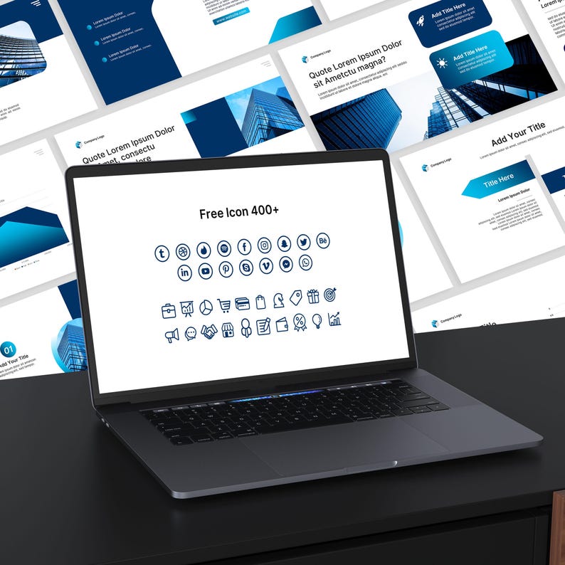Modern Blue Powerpoint Template 2026, PPT Minimalist, Persentation ...