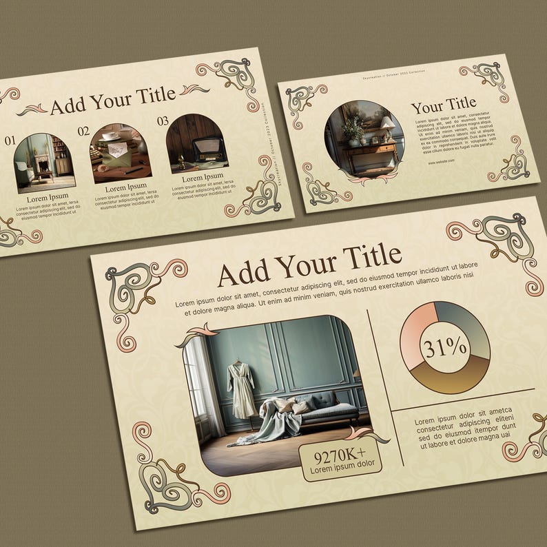 Retro Classic Powerpoint Template - Ideal for Business Meetings & Class ...