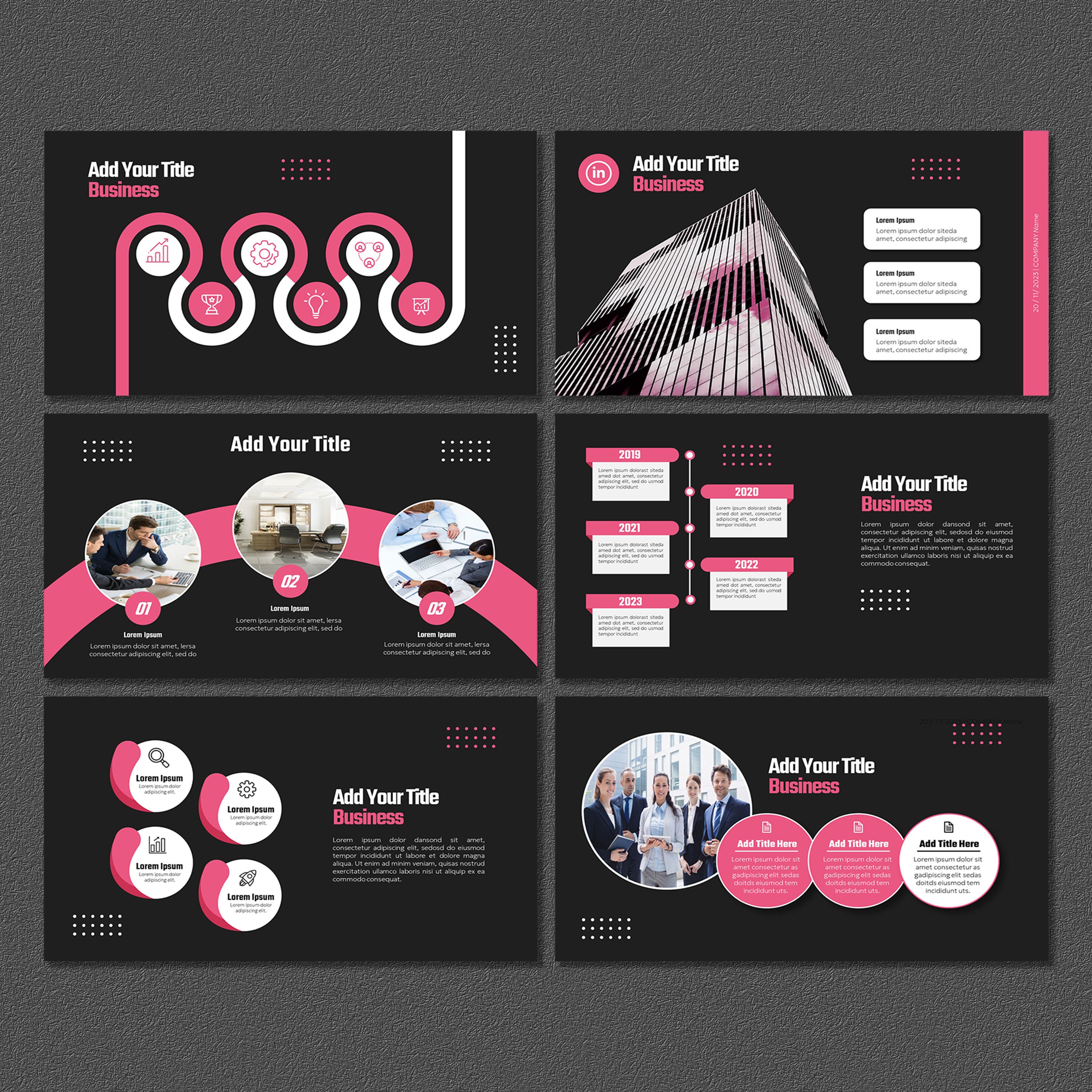 Black Pink Powerpoint Template | PPT Magezine Style | Business ...