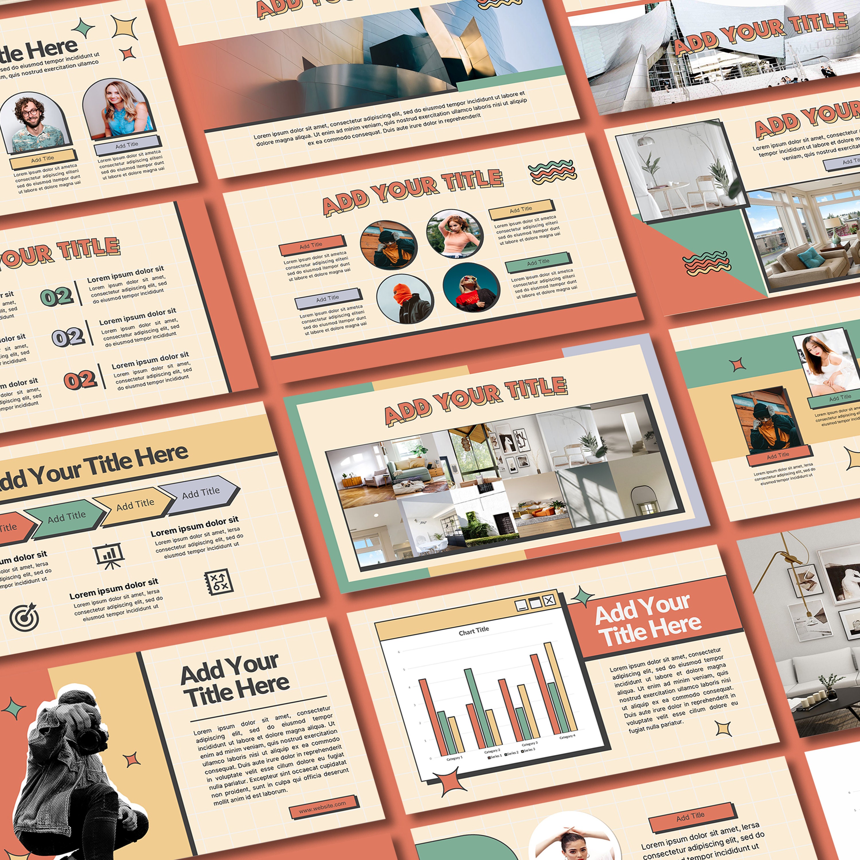 Retro 90's Powerpoint Template 2025 | Minimalist Persetation Slides ...