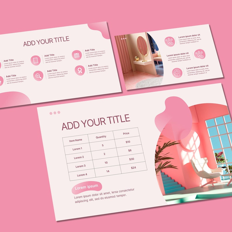 Pink Powerpoint Template | PPT Magezine Style | Business Persentation ...