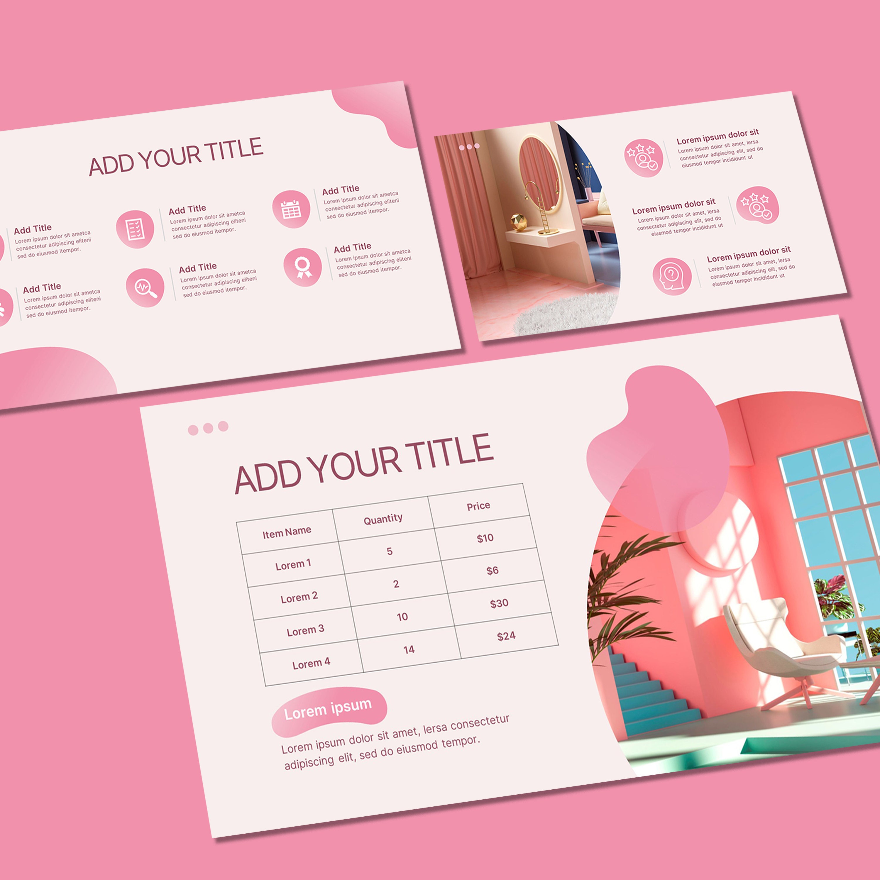 Pink Powerpoint Template | PPT Magezine Style | Business Persentation ...