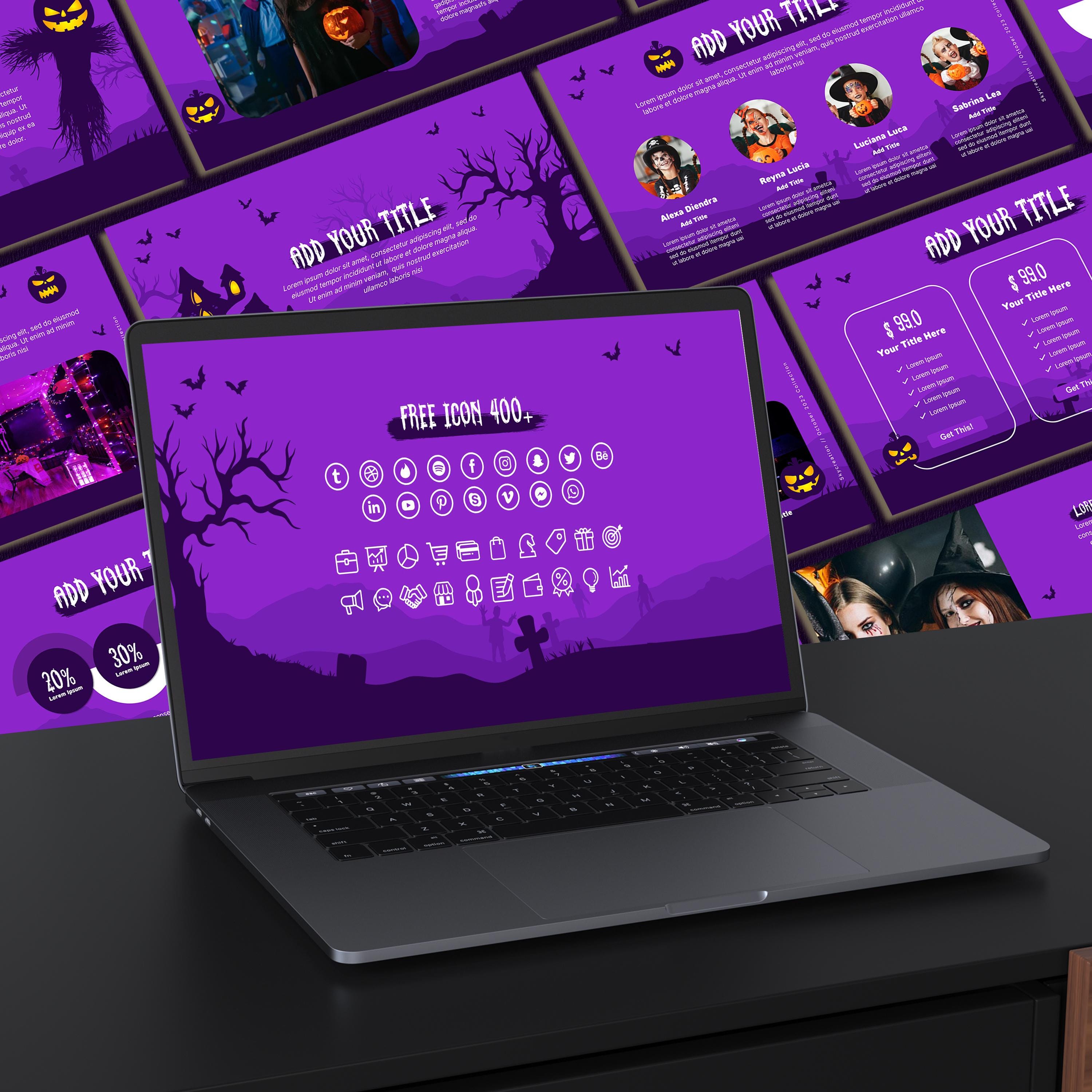 Spooky Halloween Powerpoint Template | Ideal for Presentation Business ...