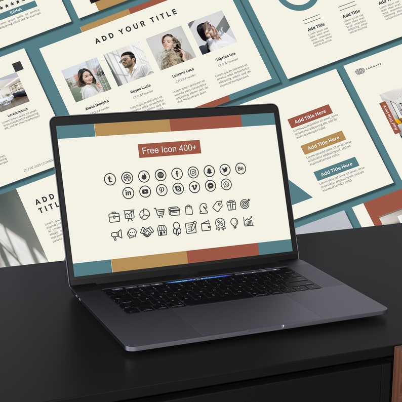 Flat Powerpoint Template | PPT Minimalist | Presentation Slide ...