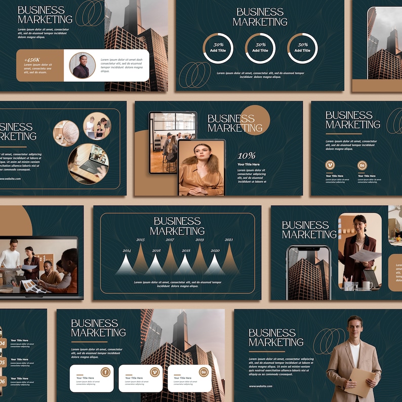 Simple Powerpoint Template | PPT Dark Green | Business Presentation ...