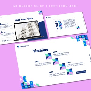 Geometric Powerpoint Template | Modern Persentation | Minimalist Slide ...