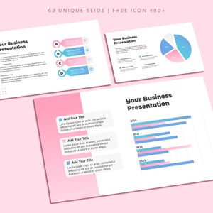Pink Blue Powerpoint Template | Presentation Slide | Business Strategy ...