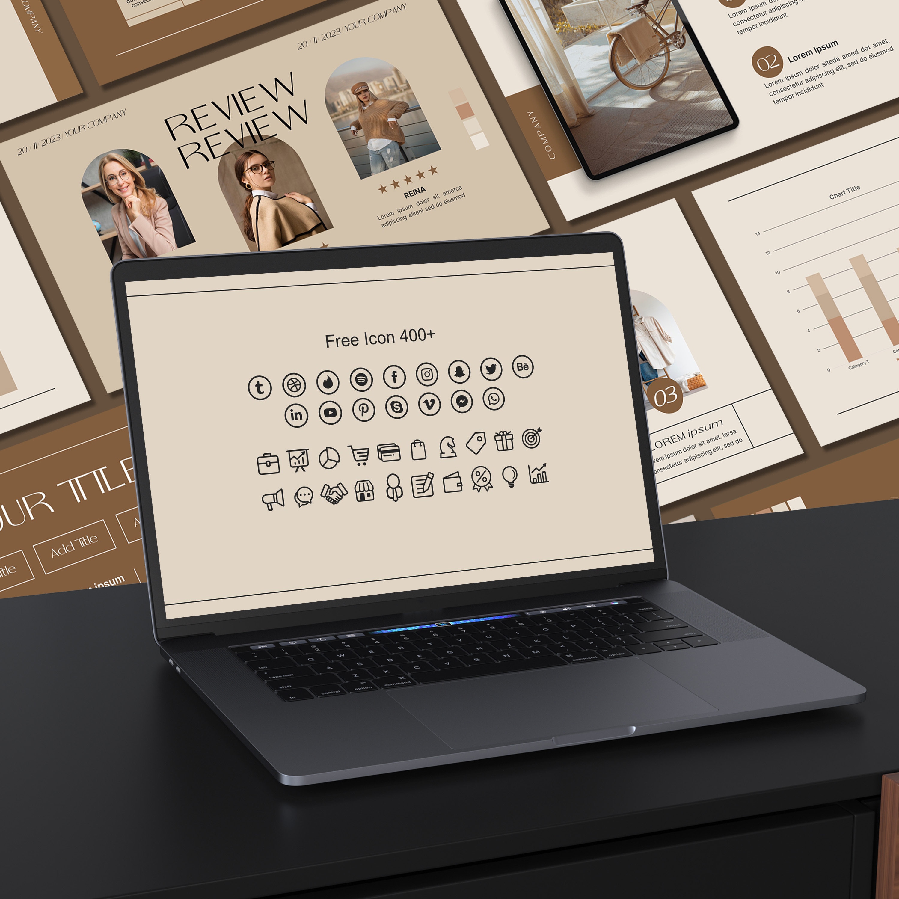 BROWN Minimal Powerpoint Template | Persentation Slide | PPT Minimalist ...