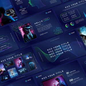 Blue and Gold Powerpoint Template PPT Templates Minimalist Persentation ...