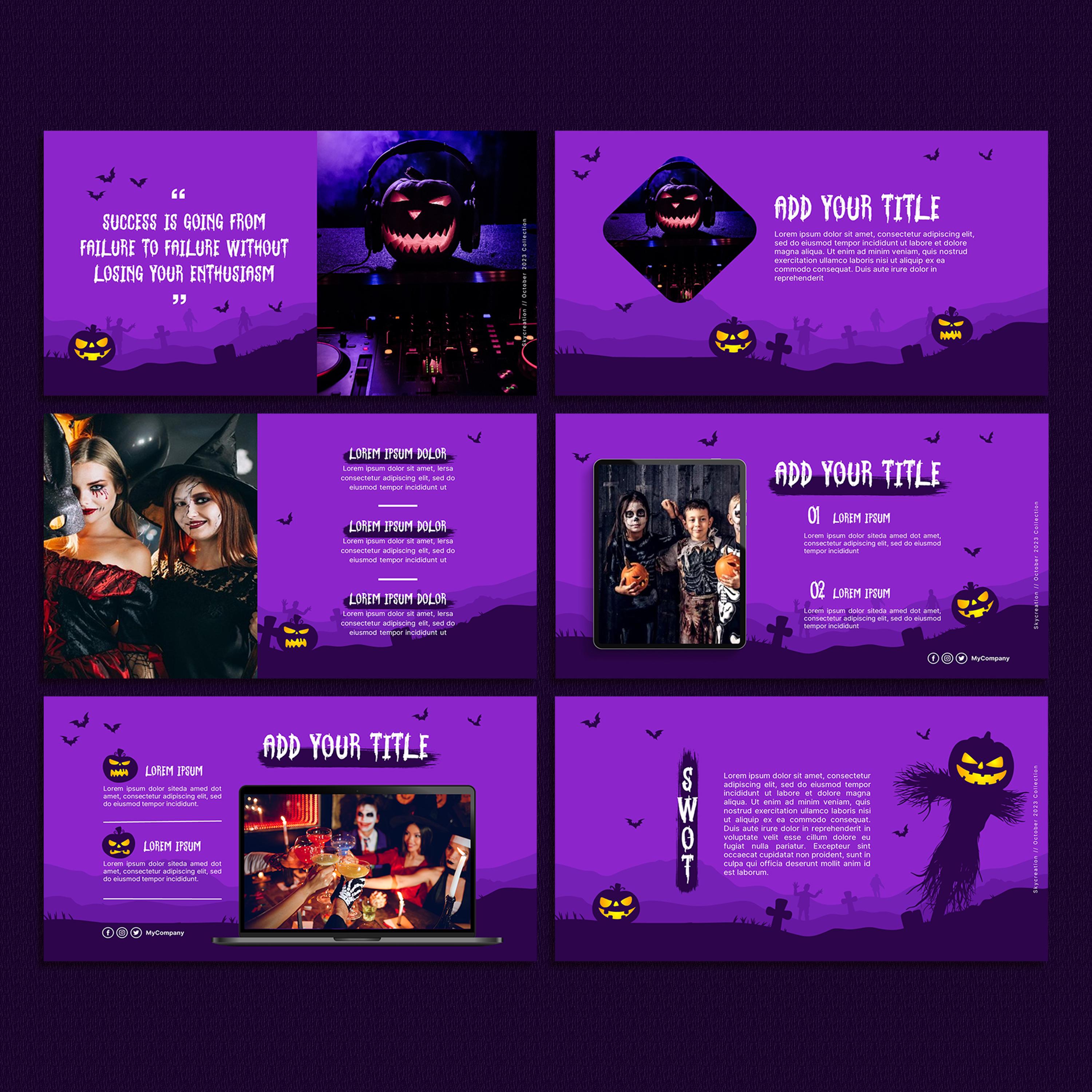 Spooky Halloween Powerpoint Template | Ideal for Presentation Business ...