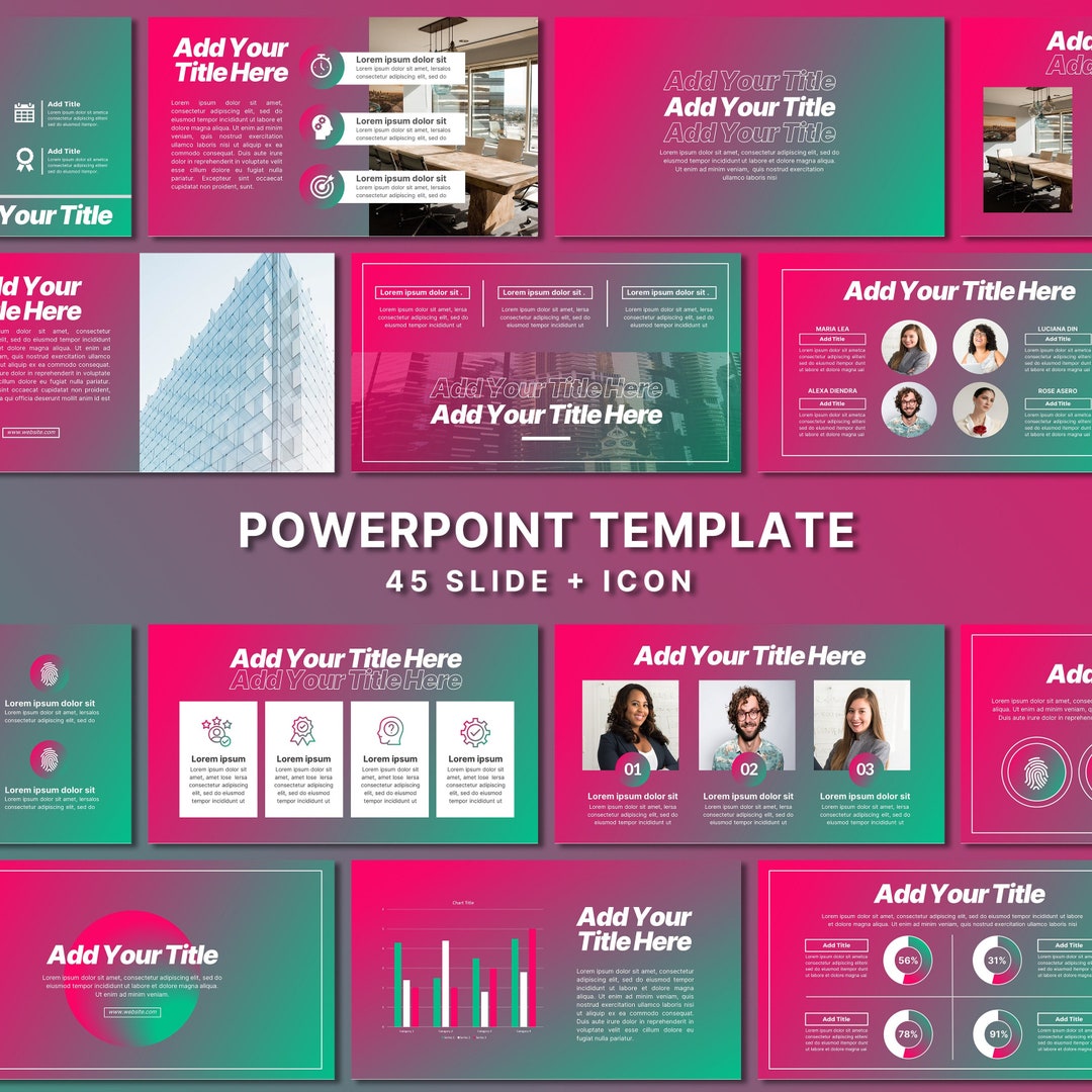 Gradient Modern Powerpoint Template 2023 Minimalist - Etsy