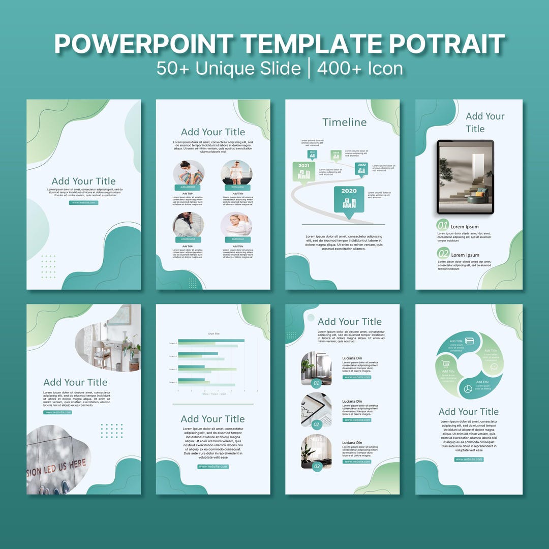 Minimal Powerpoint Template Potrait | Persentation Slide | PPT Business ...