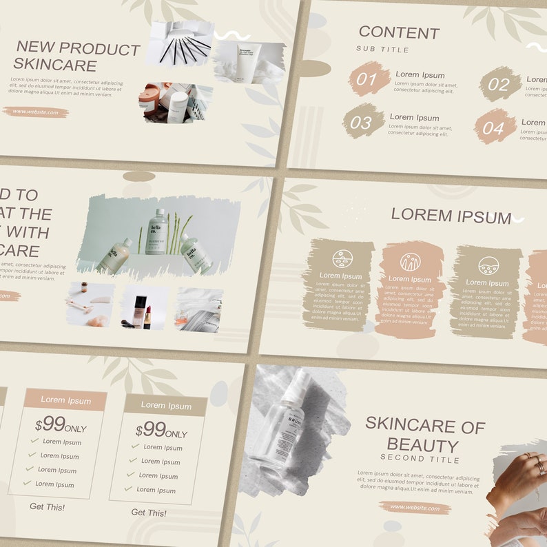 Pastel Powerpoint Template PPT Minimalist Work Summary - Etsy