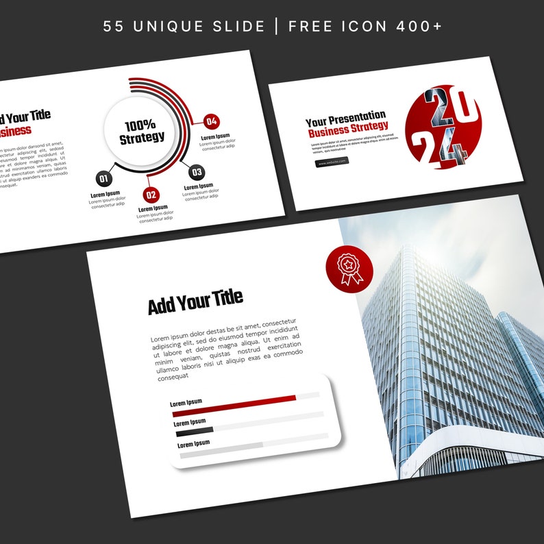 Red and Black Powerpoint Template Business Presentation PPT Minimalist Marketing Strategy Pitch ...