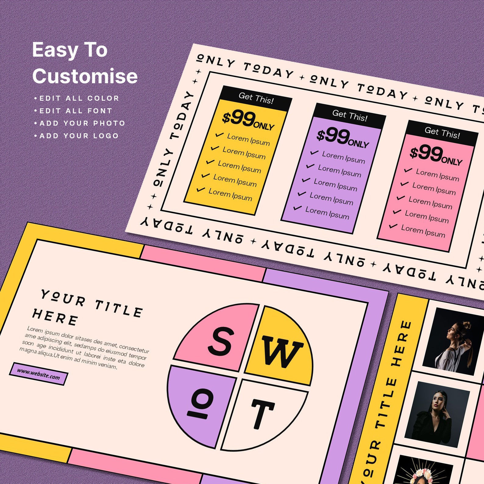 Line Retro Powerpoint Template | Presentation Slide | PPT Minimalist | Business Strategy ...