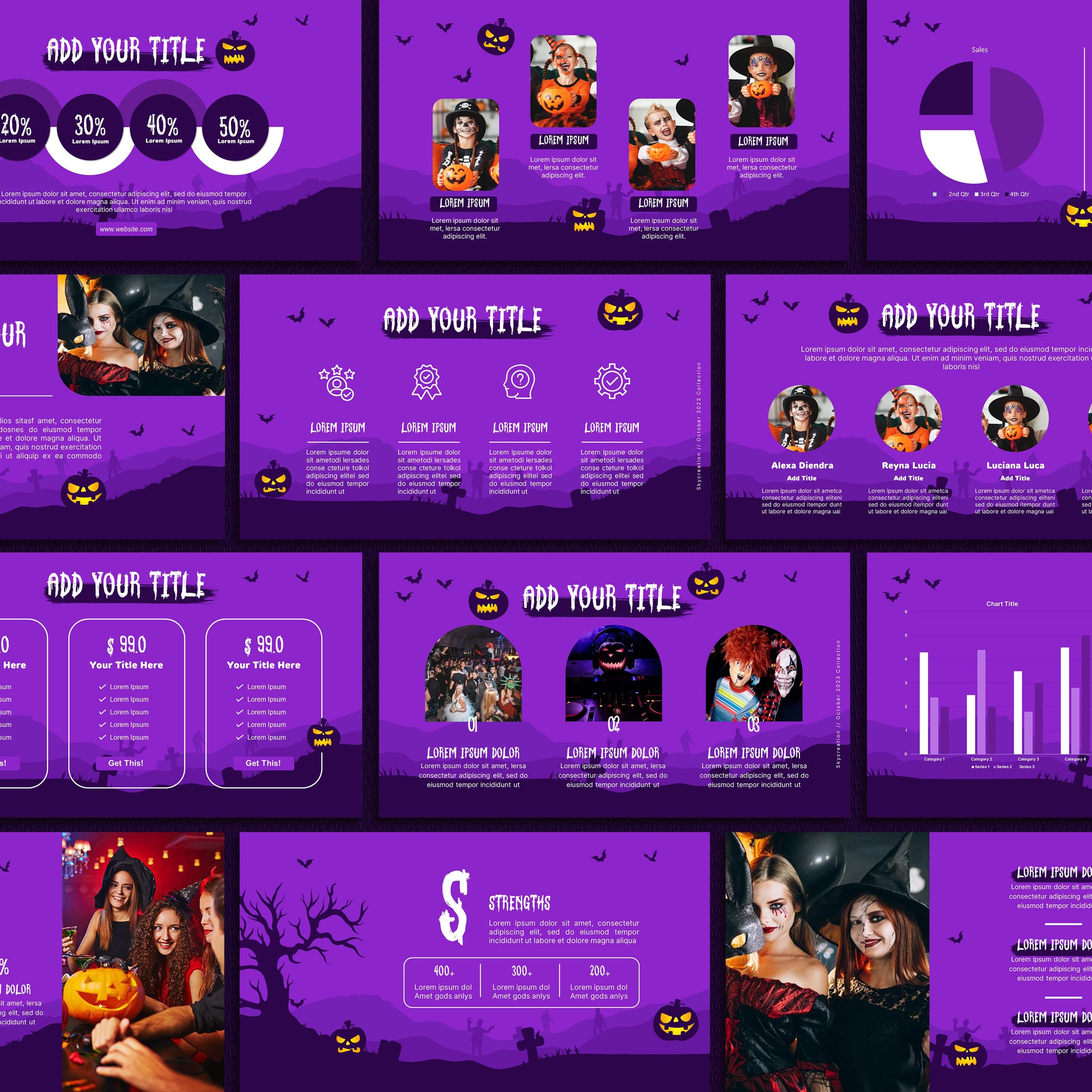 Spooky Halloween Powerpoint Template | Ideal for Presentation Business ...