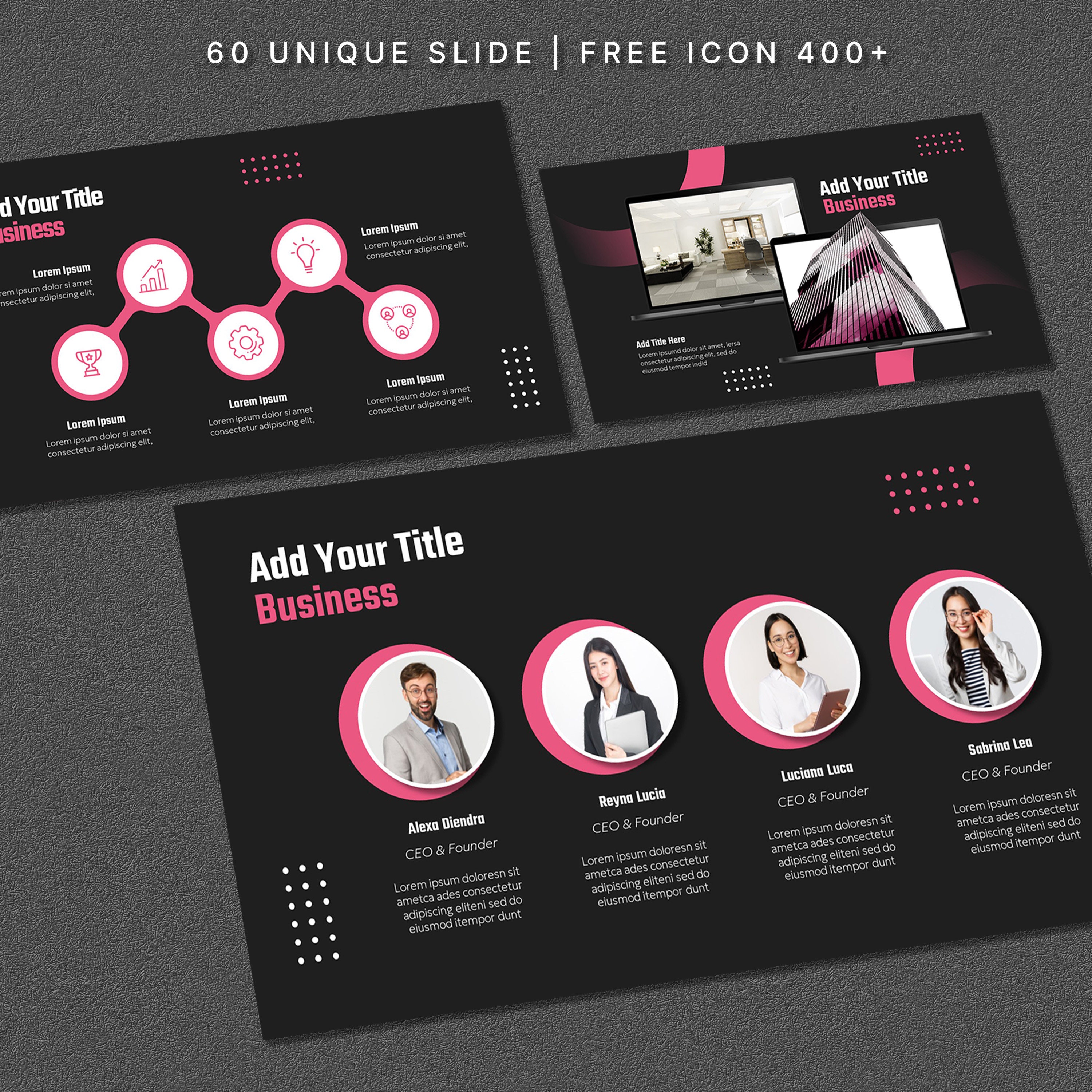 Black Pink Powerpoint Template | PPT Magezine Style | Business ...