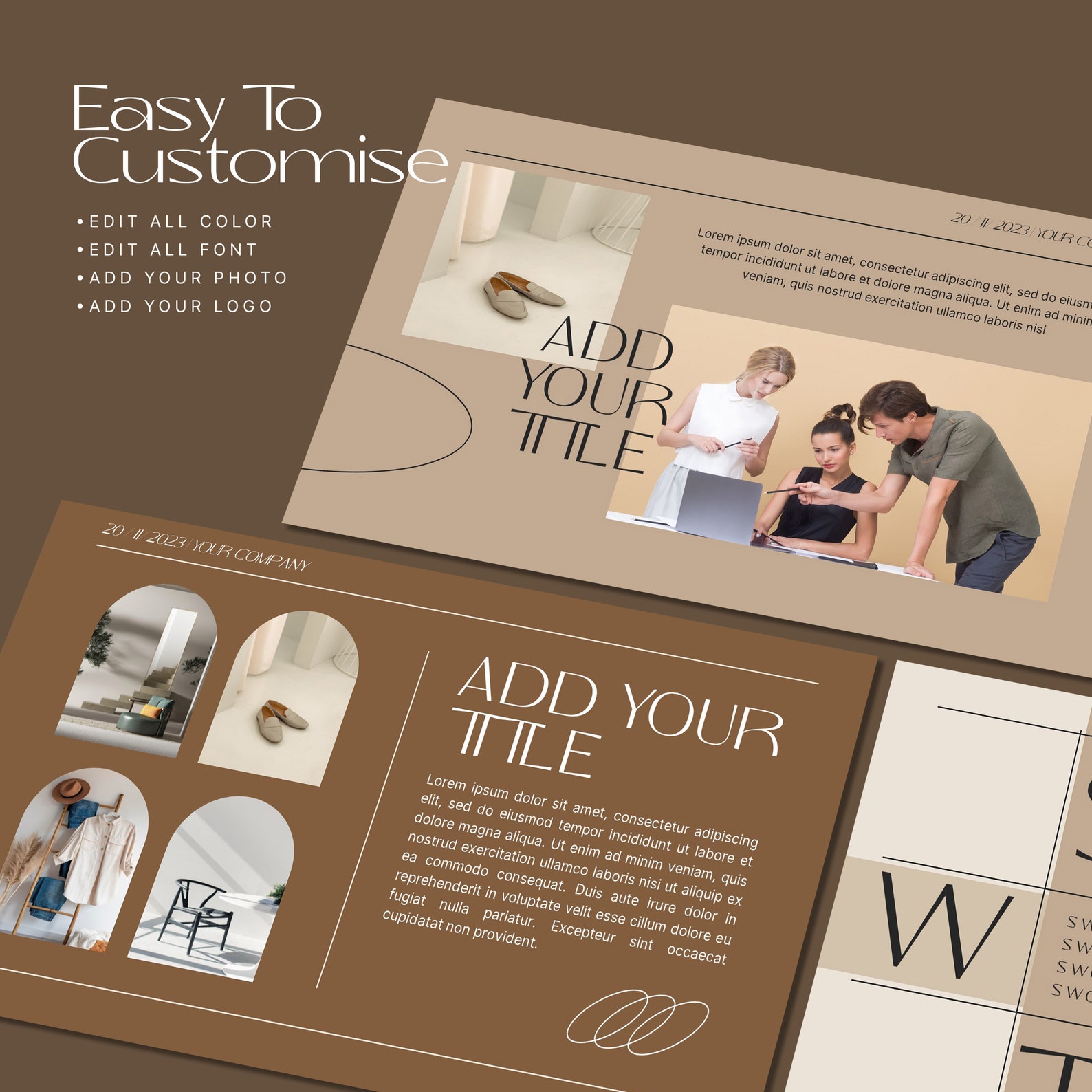 BROWN Minimal Powerpoint Template | Persentation Slide | PPT Minimalist ...