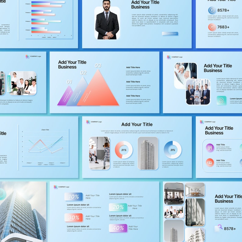 Glass Morph Powerpoint Template | Presentation Slide | PPT Neon ...