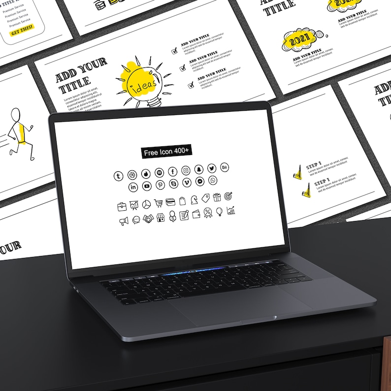 Sketch Pencil Powerpoint Template PPT Handraw Presentation Slide ...