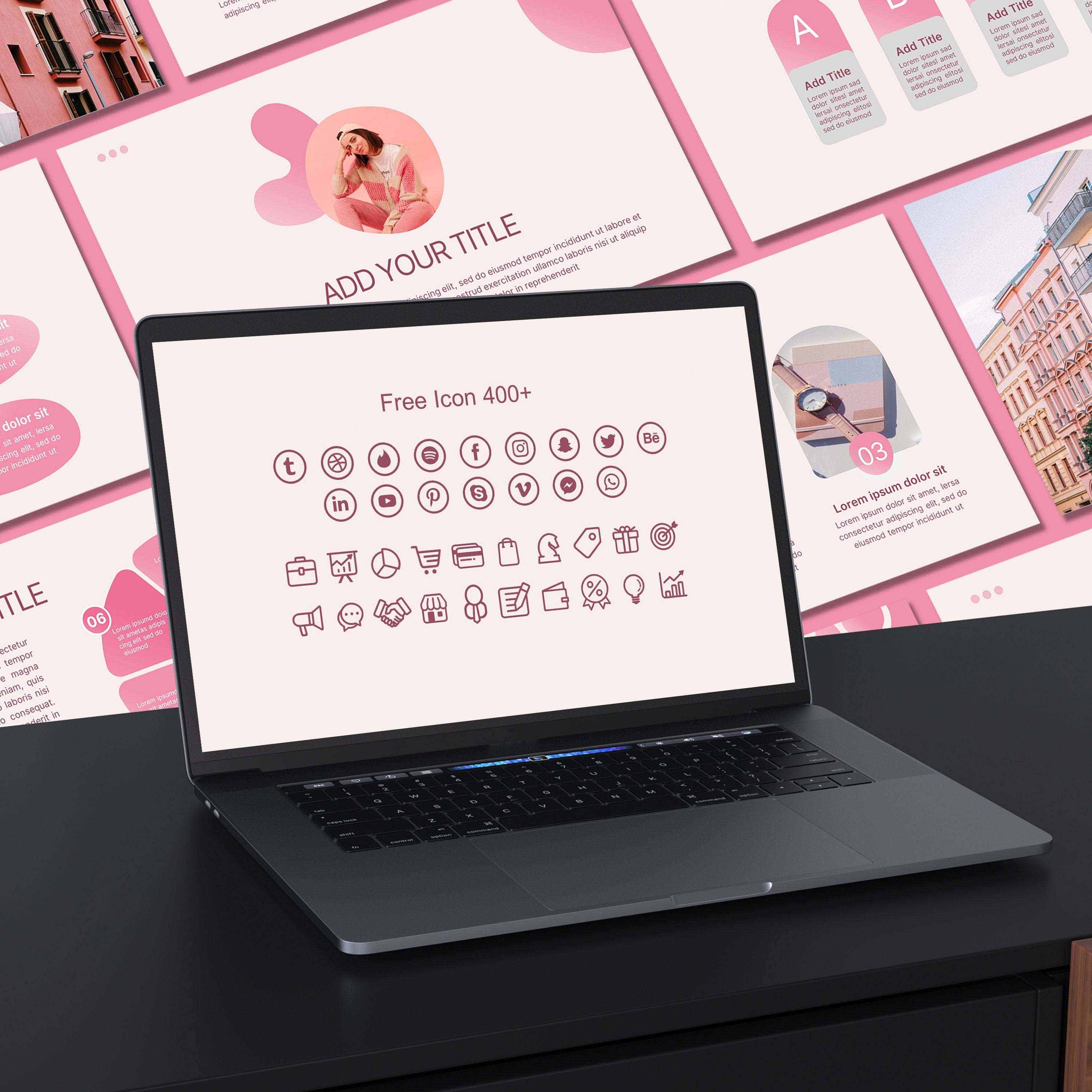 Pink Powerpoint Template | PPT Magezine Style | Business Persentation ...