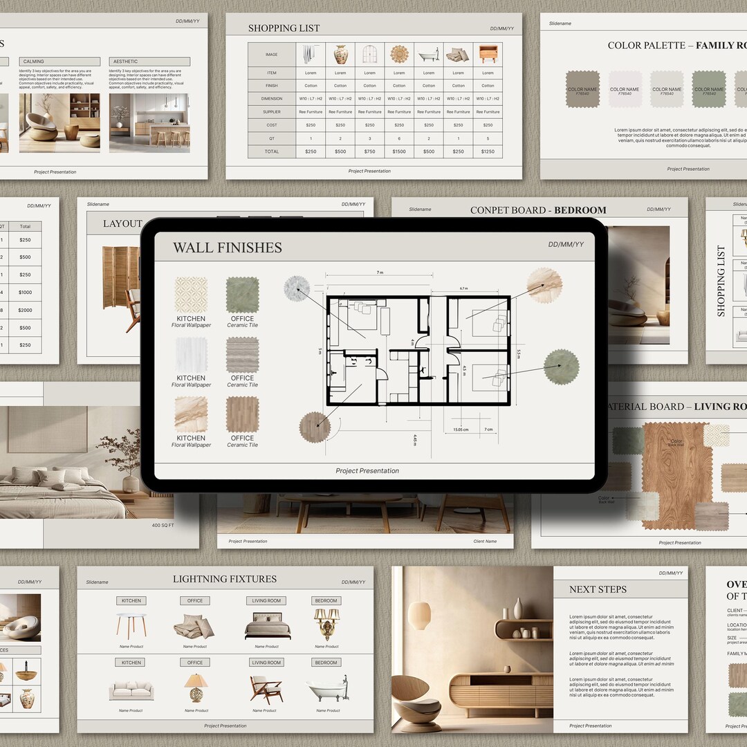 Minimal Interior Design Presentation Template | Client Project ...