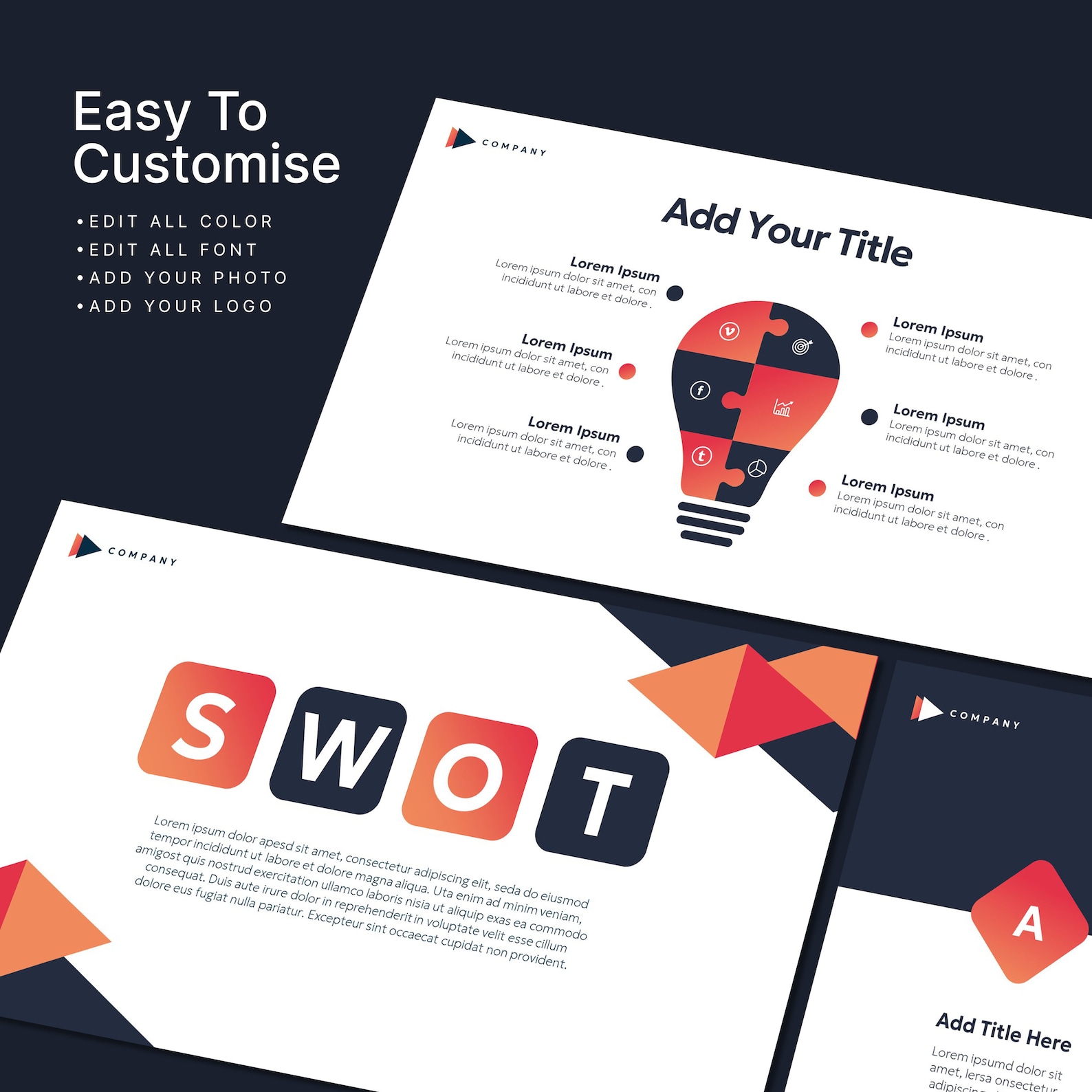 Orange Modern Powerpoint Template | Presentation Slide | PPT Magezine ...