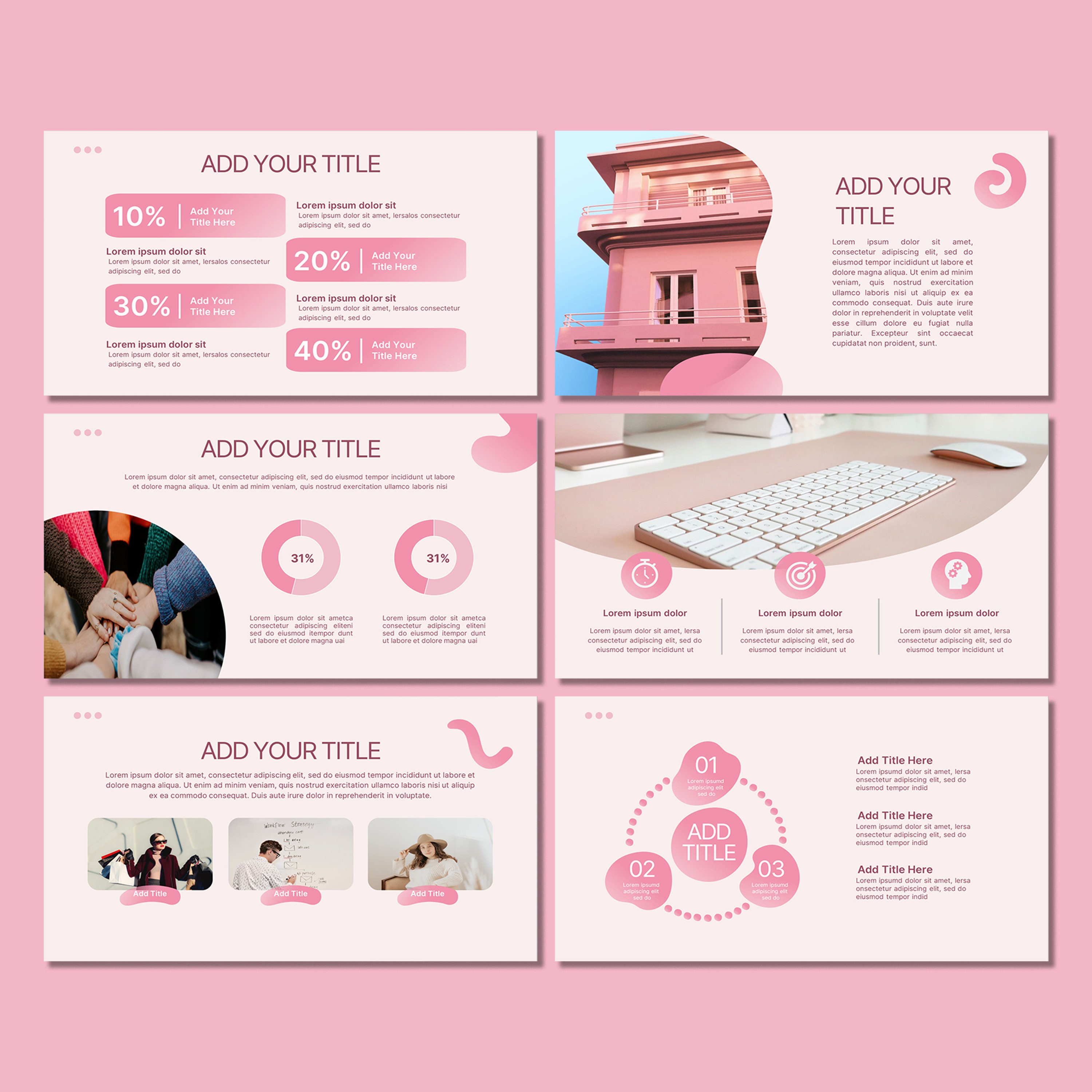 Pink Powerpoint Template | PPT Magezine Style | Business Persentation ...